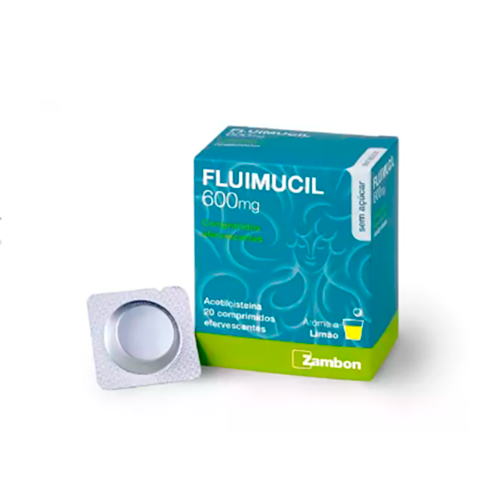 Fluimucil 600mg 20 Comprimidos eferverscentes | Farmácia Brasil