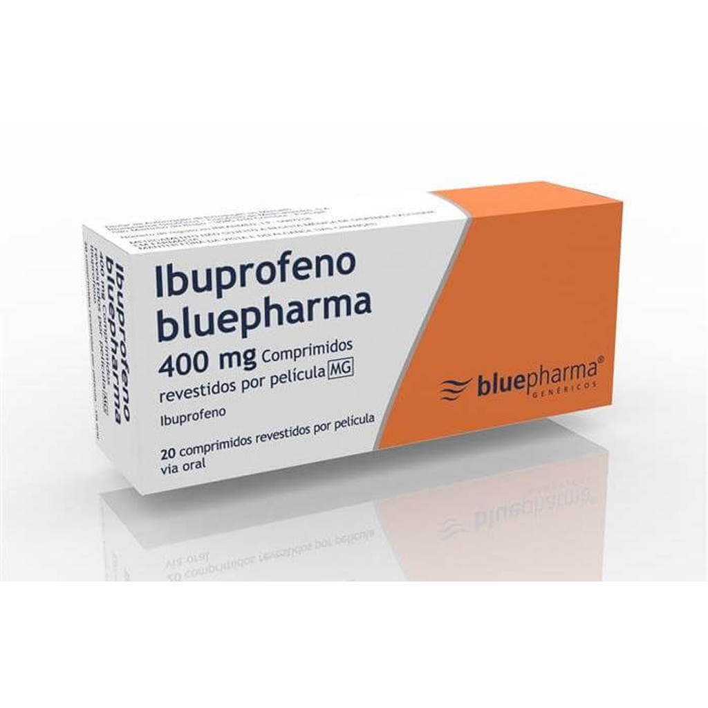 Ibuprofeno Bluepharma 400mg 20 comprimidos | Farmácia Brasil