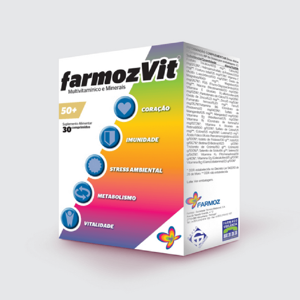 Farmozvit 50+ Blister 30 comprimidos revestidos | Farmácia Brasil